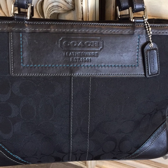 Coach | Bags | Coach Signature Jacquard And Leather Trimmed Bag | Poshmark